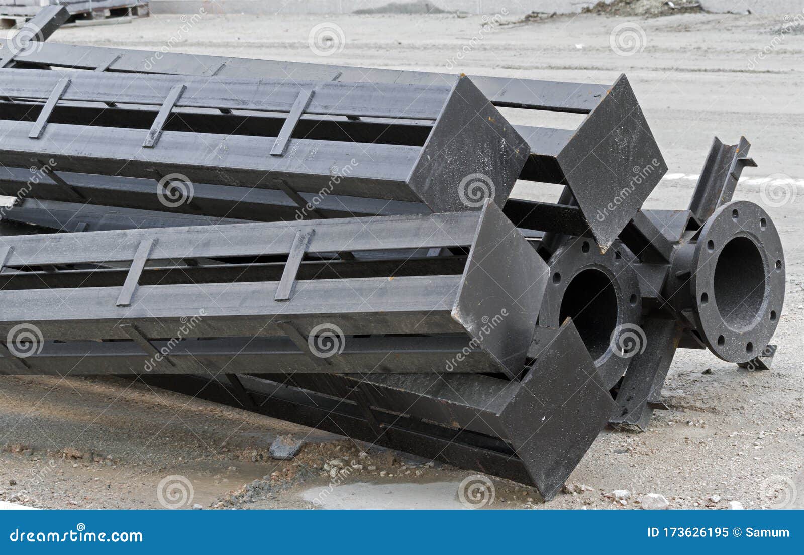Base of the Support of the Column of Street Lighting Stock Image ...