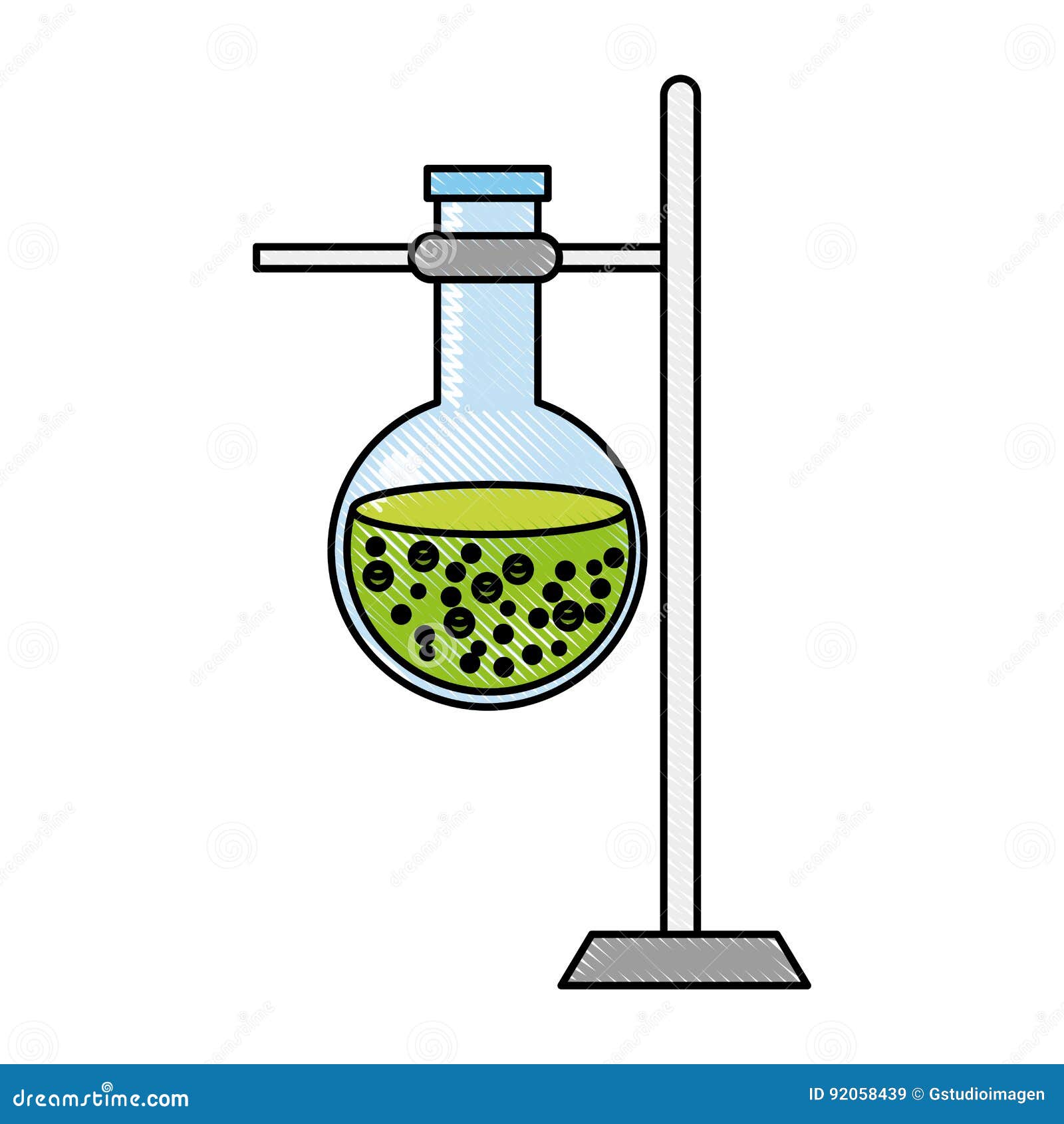 Base Test tube with liquid stock vector. Illustration of laboratory ...