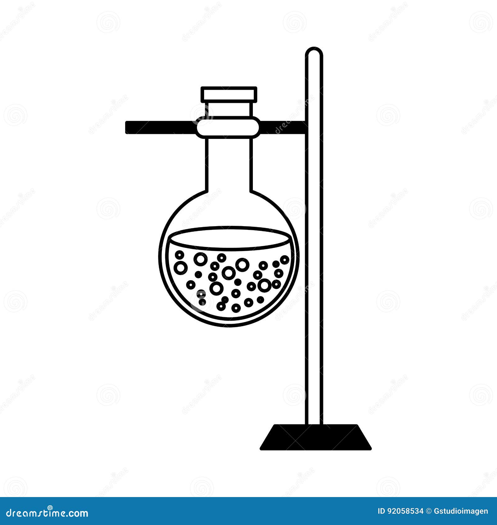 Base Test tube with liquid stock vector. Illustration of medicine ...