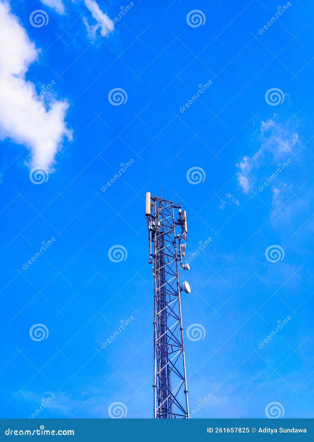 Base Transceiver Station with Blue Sky Stock Image - Image of ...