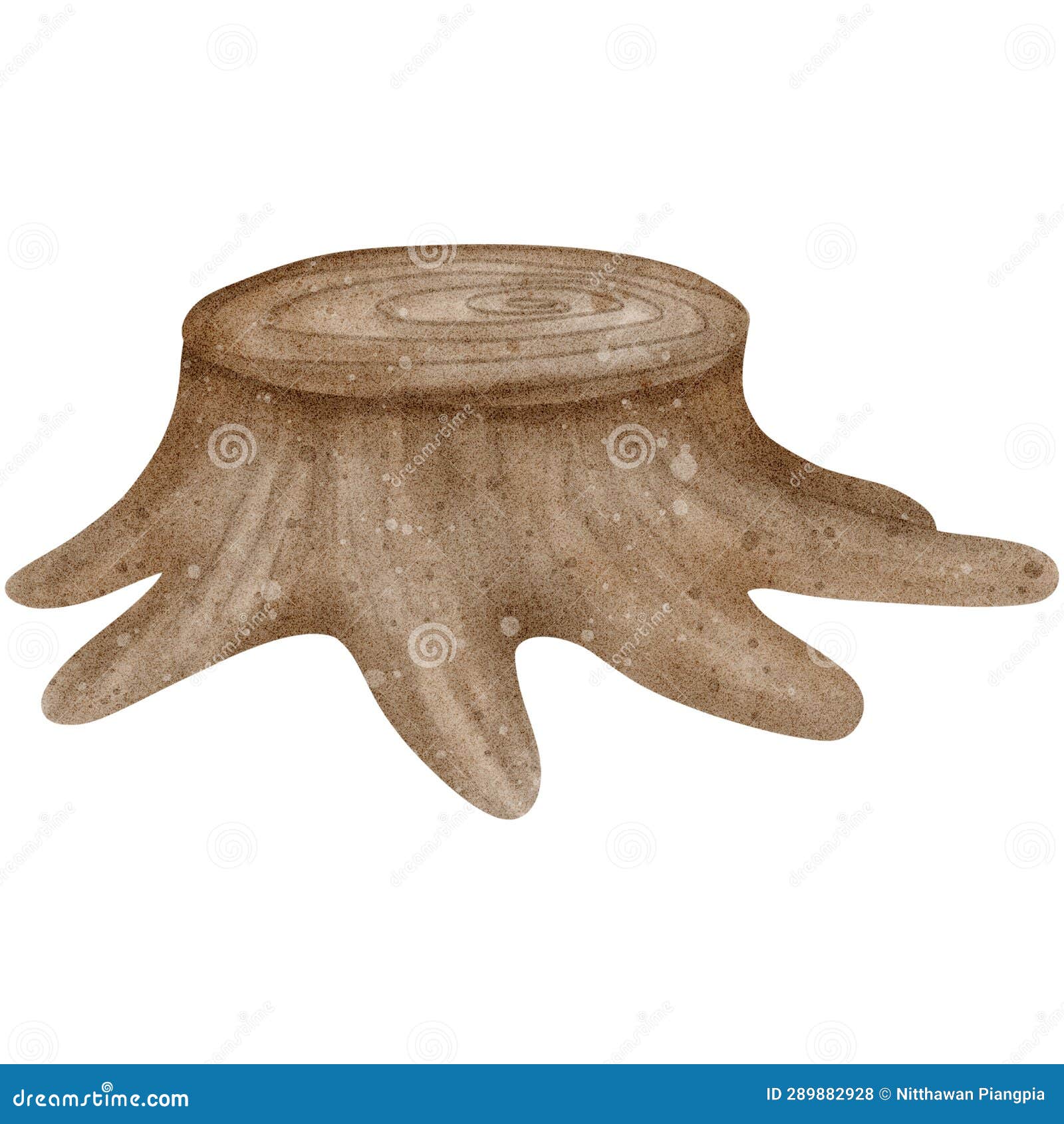 The Base of the Tree Was Cut. Stock Illustration - Illustration of used ...