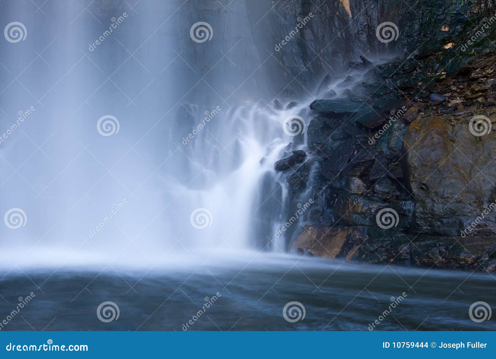 Base of a Waterfall stock photo. Image of blue, cliff - 10759444