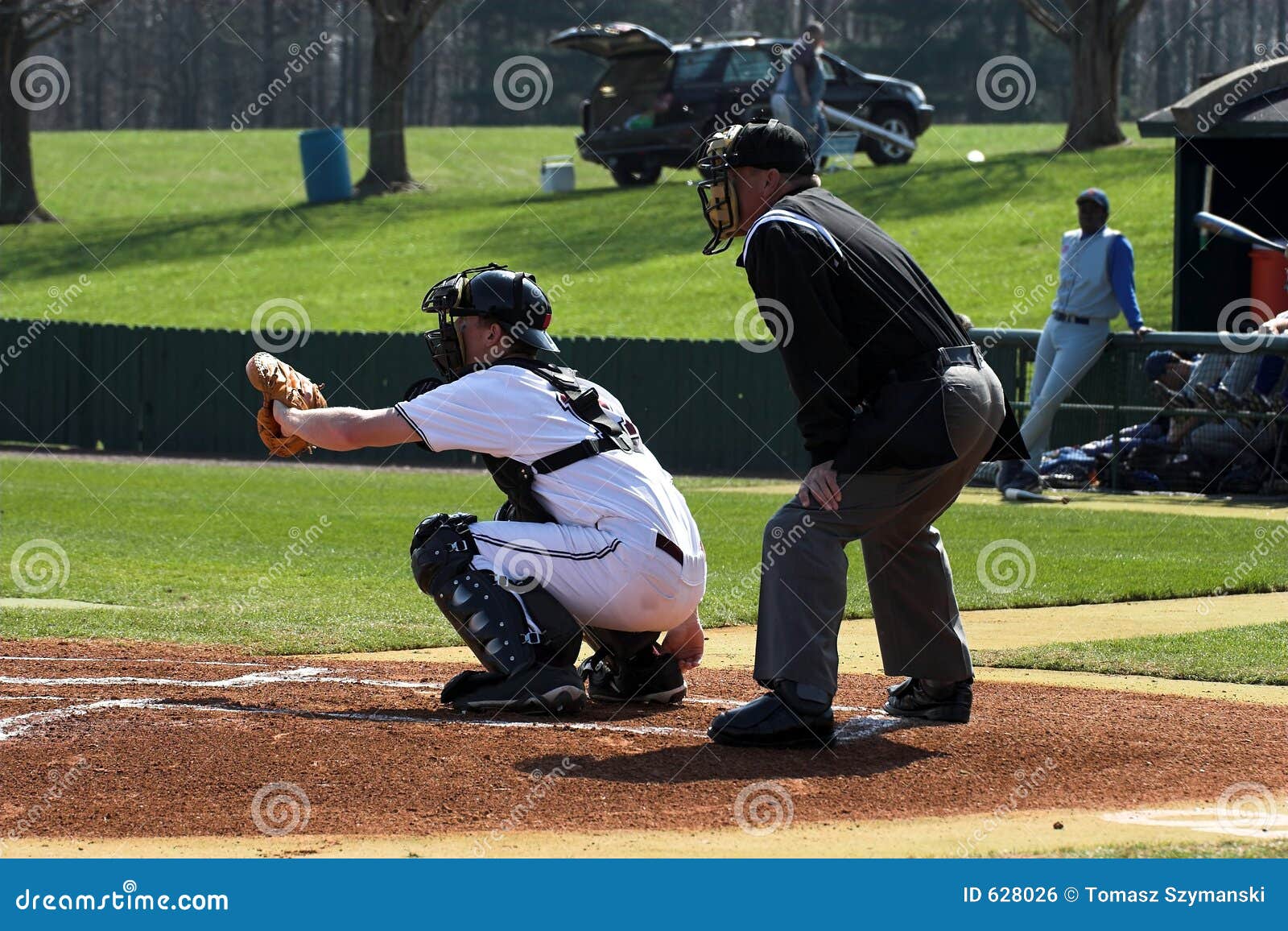 Baseball â€“ Batter & Plate Umpire Stock Photo - Image of teamwork ...