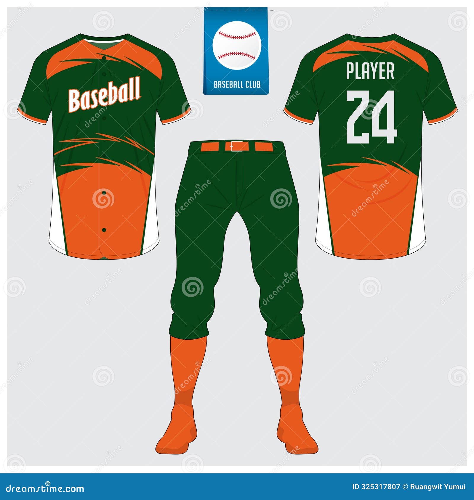 Baseball Uniform or Baseball Jersey Mock Up. Sportswear, T-shirt Sport ...
