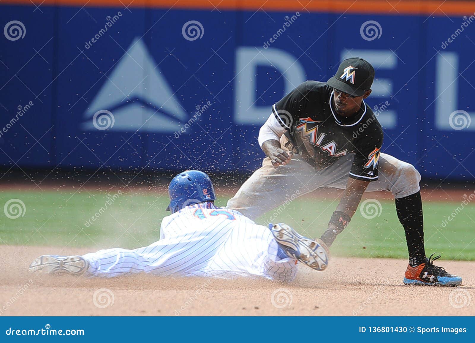 Baseball Action Image - Head First Slide Into Base Editorial Photo ...