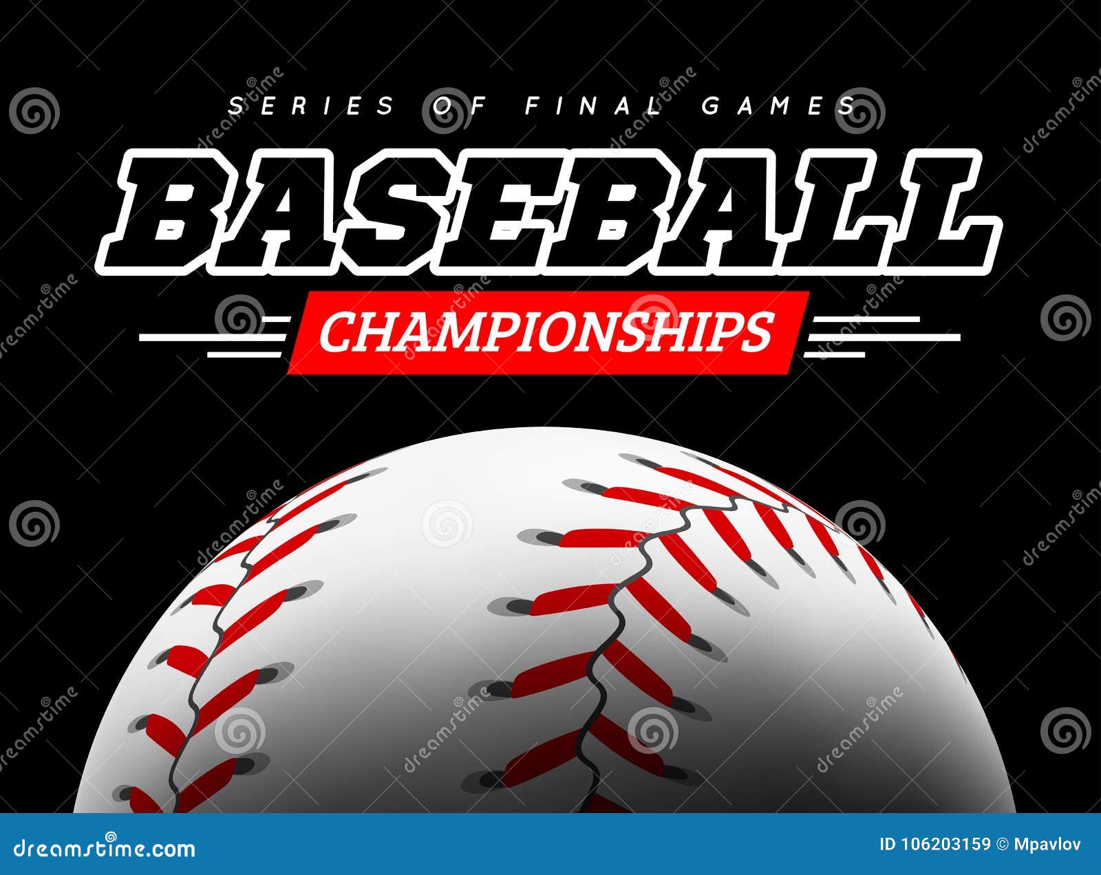 Baseball In The Backlight On A Black Background With A Flight Path In ...