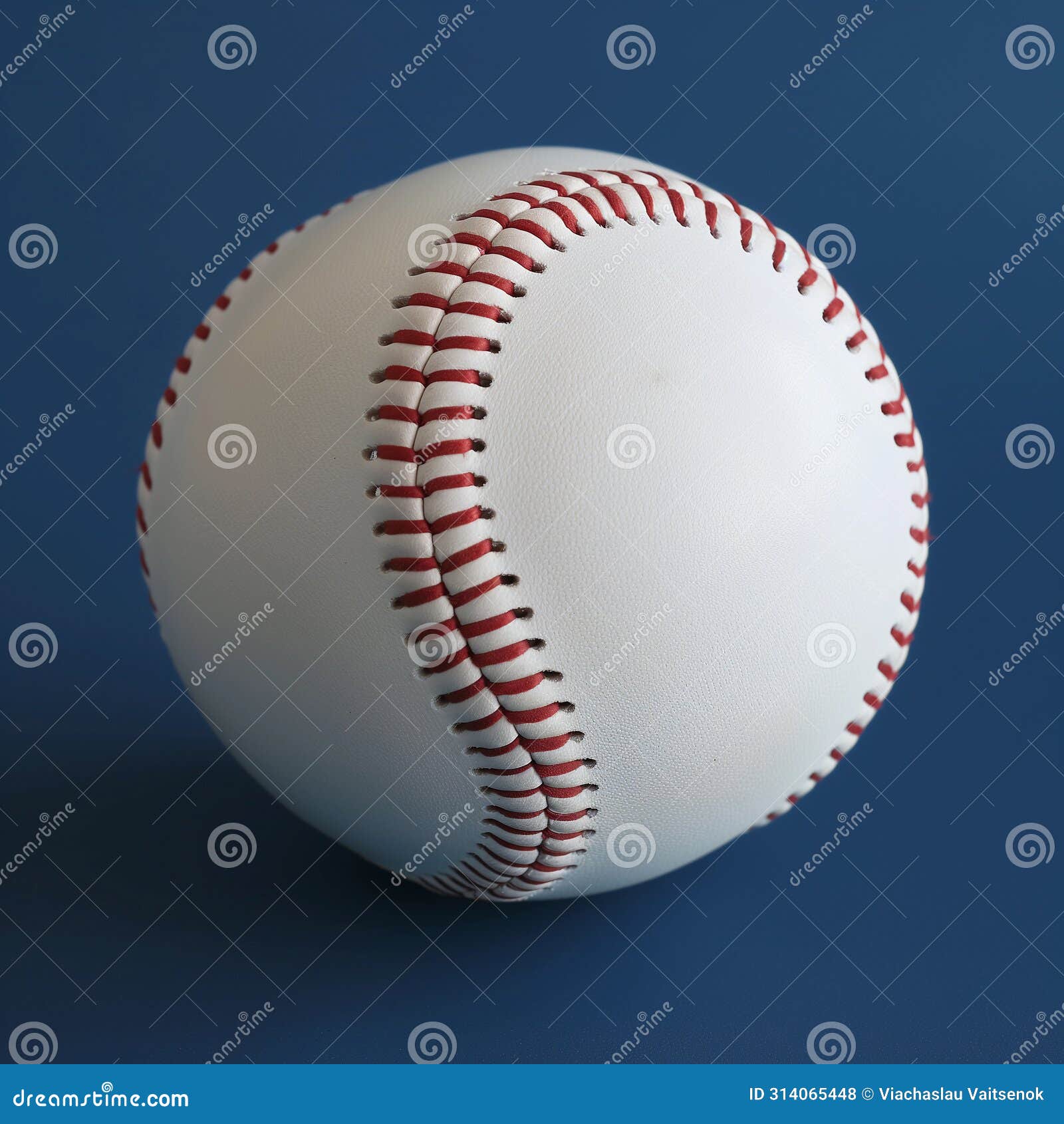 Baseball Ball on Blue Background Stock Photo - Image of white, game ...