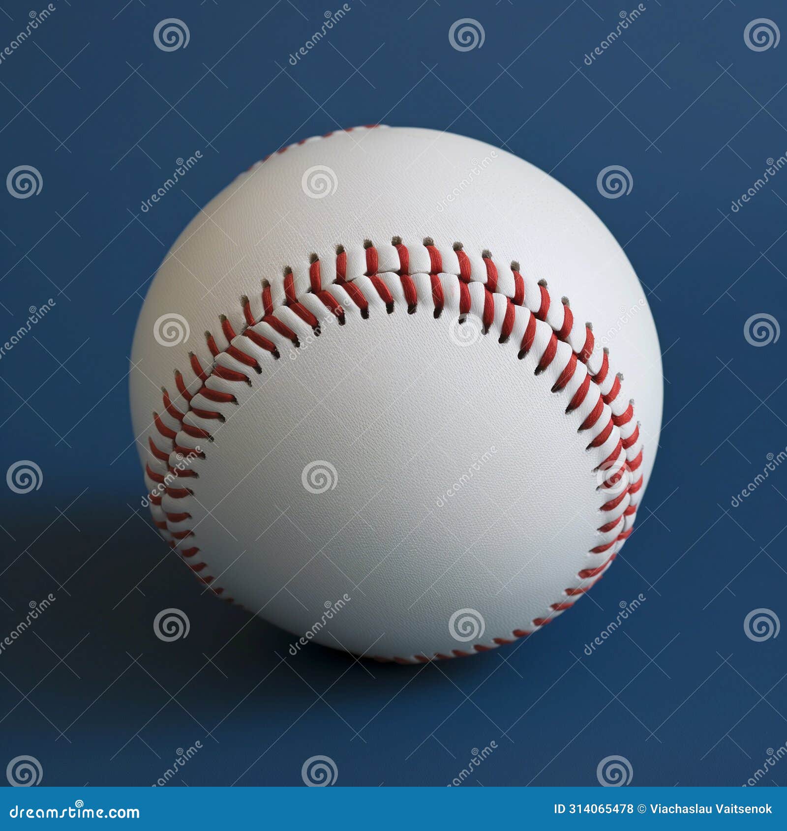 Baseball Ball on Blue Background Stock Photo - Image of closeup ...