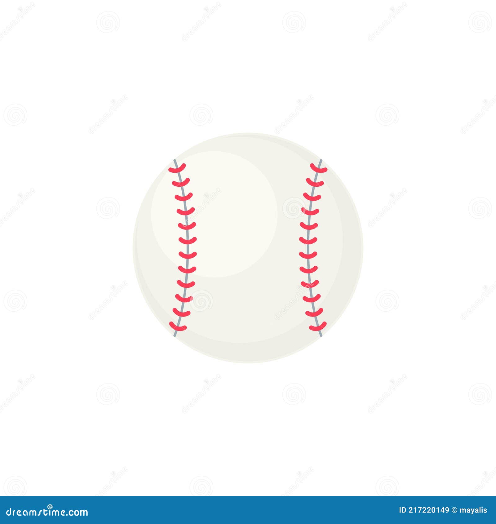 Baseball Ball in Flat Style Vector Illustration Stock Vector ...