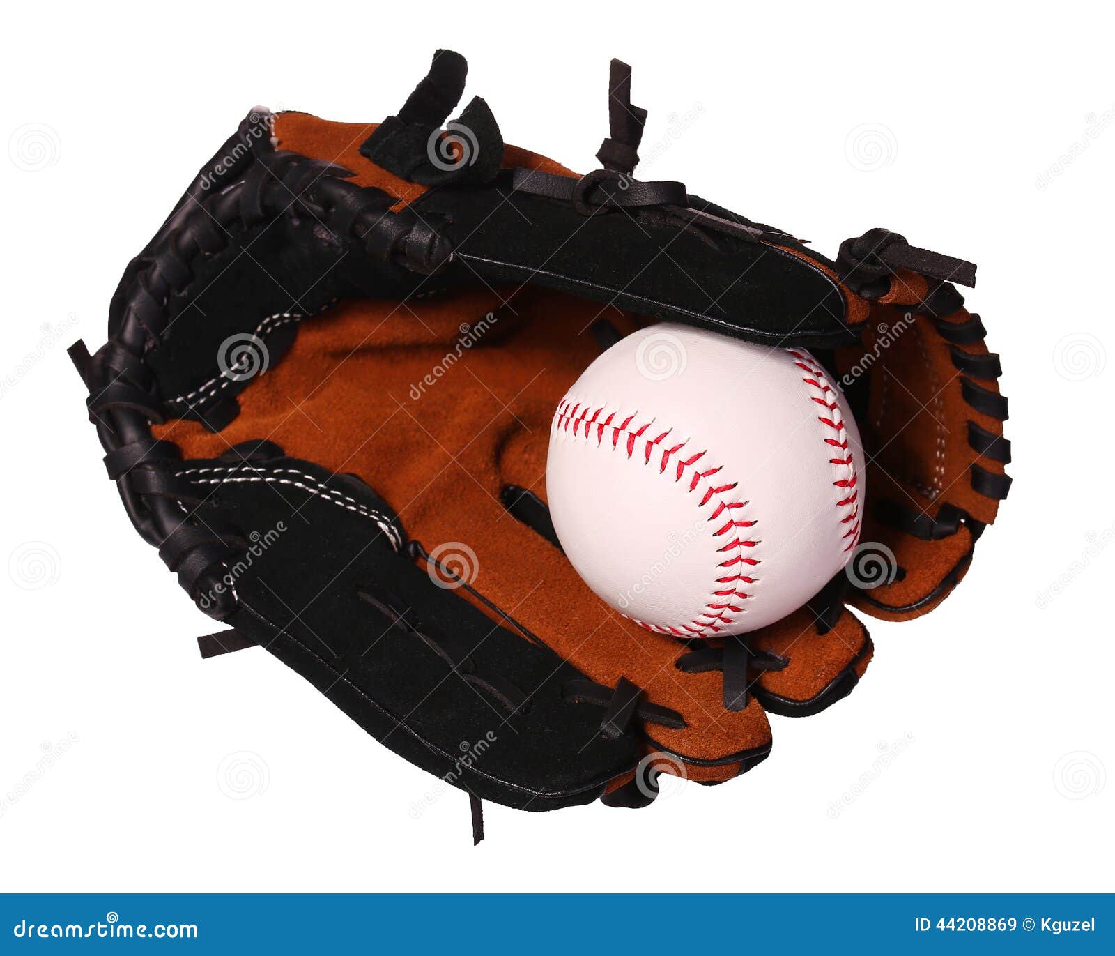 Baseball. Ball in Glove Isolated Stock Image - Image of mitt, game ...