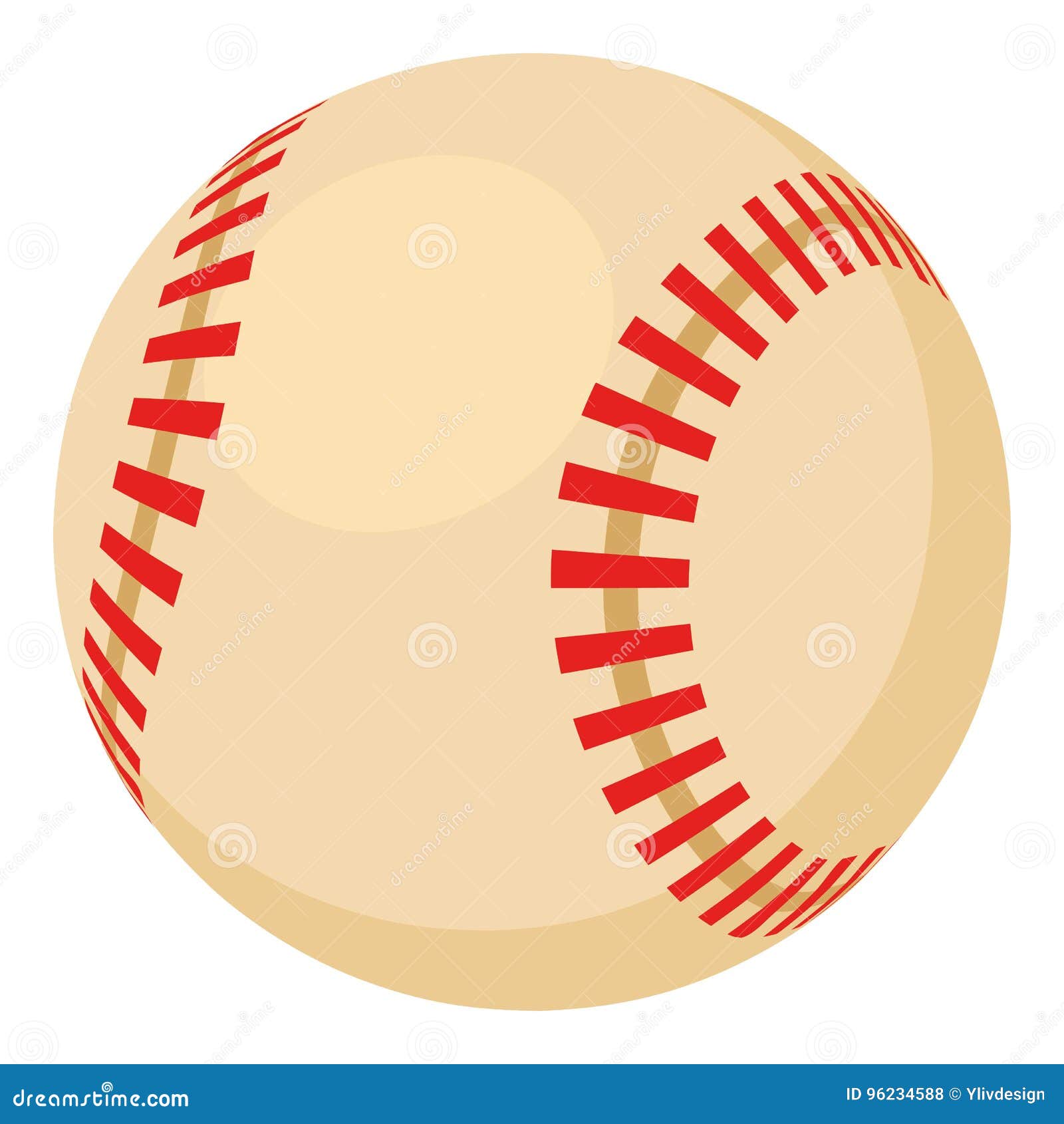 Baseball Ball Icon, Cartoon Style Stock Vector - Illustration of home ...