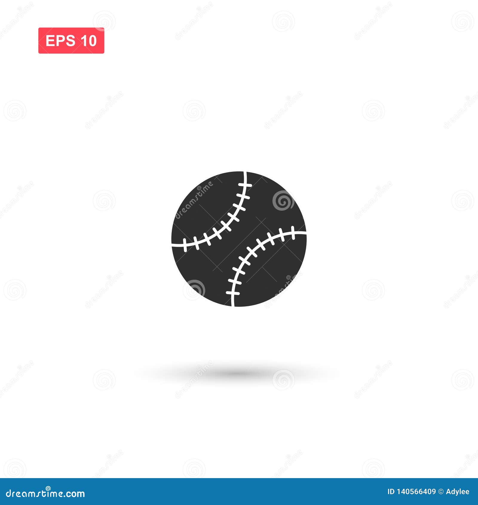Baseball Ball Icon Vector Design Isolated 2 Stock Vector - Illustration ...