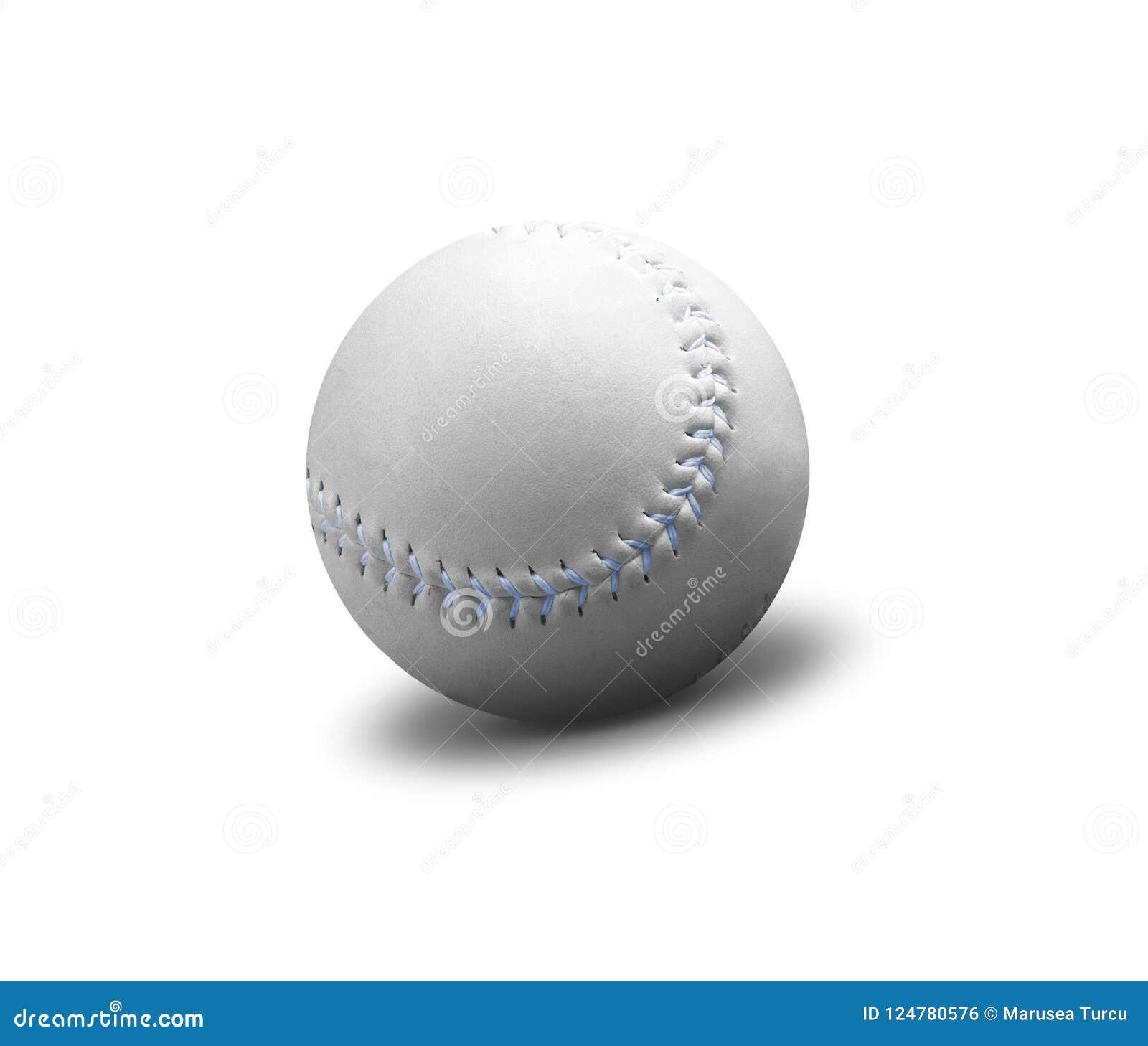 Baseball Ball Isolated on White Stock Photo - Image of league, home ...