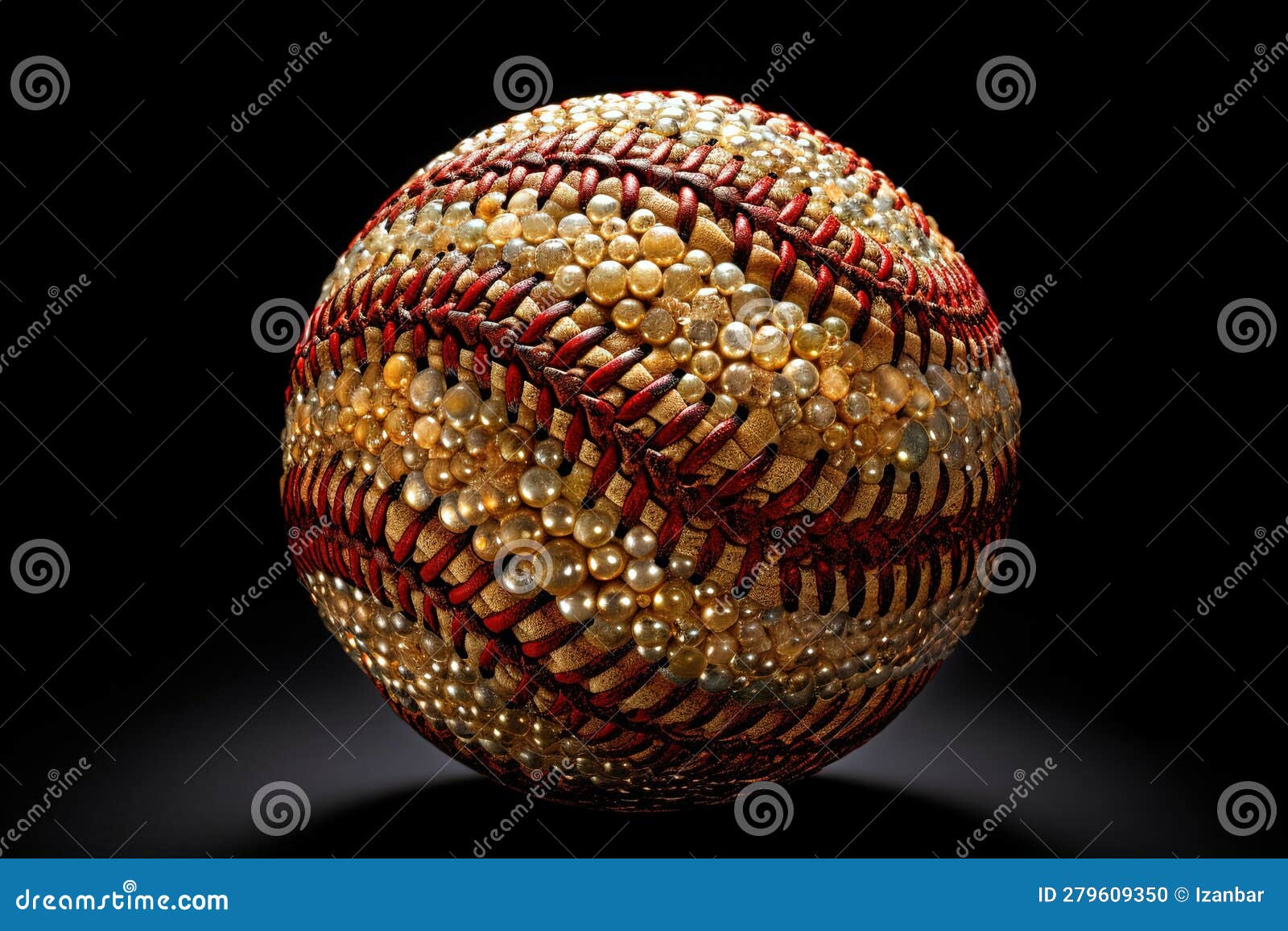 Baseball Ball with a Kaleidoscope Core, Its Inner Patterns Constantly ...