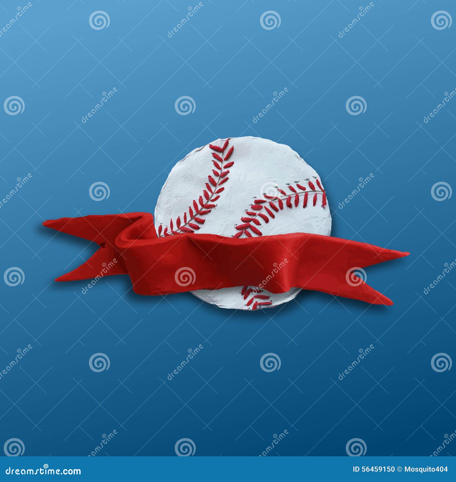 Baseball Ball with Red Ribbon Stock Vector - Illustration of pitch ...