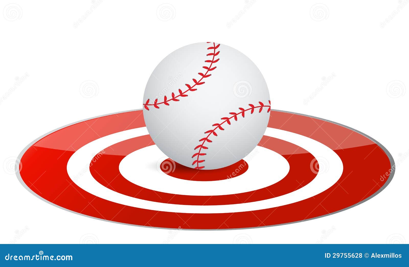 Baseball Ball Target Concept Stock Illustration - Illustration of ...