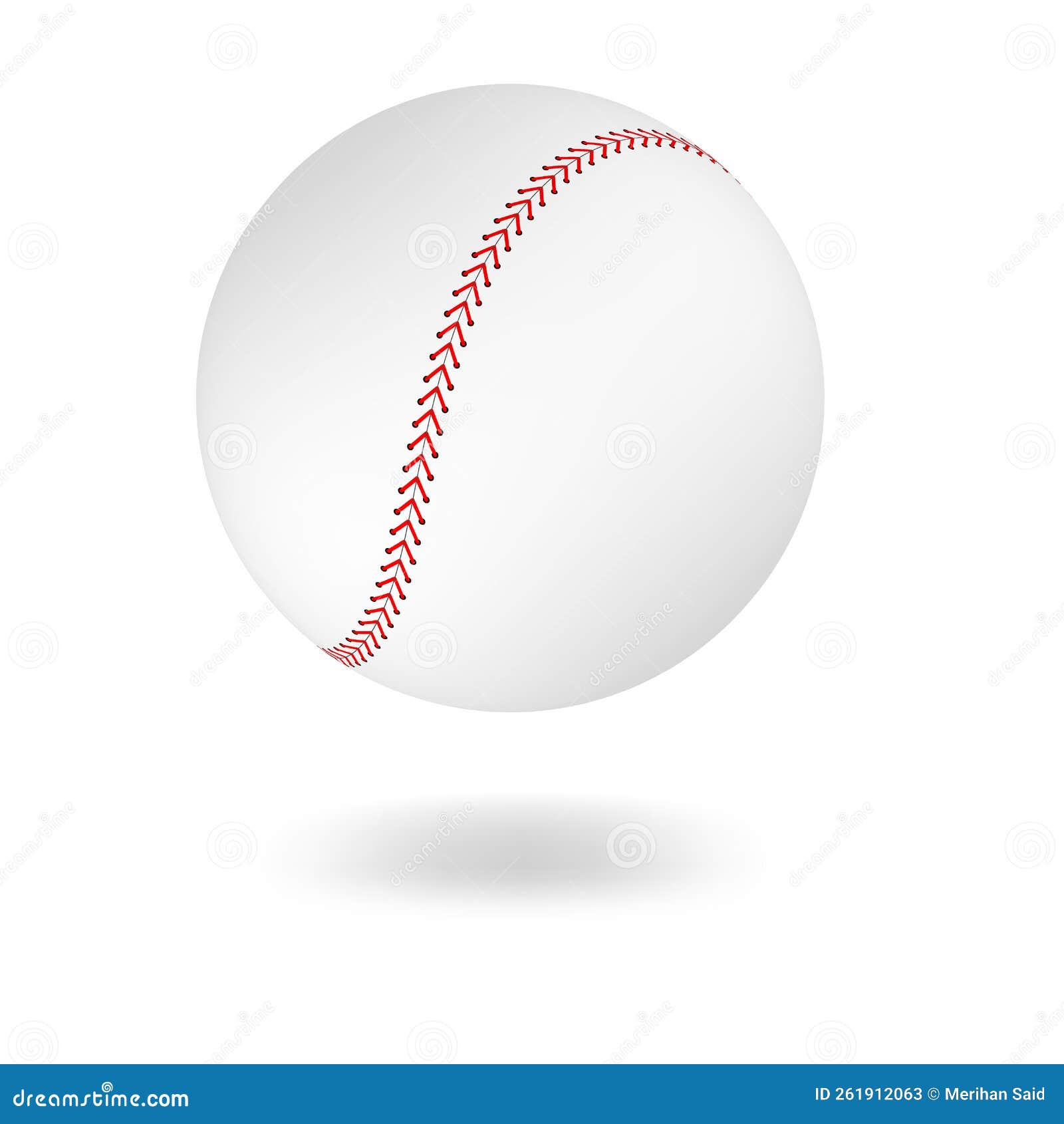 Baseball Ball on a White Background. Stock Vector - Illustration of ...