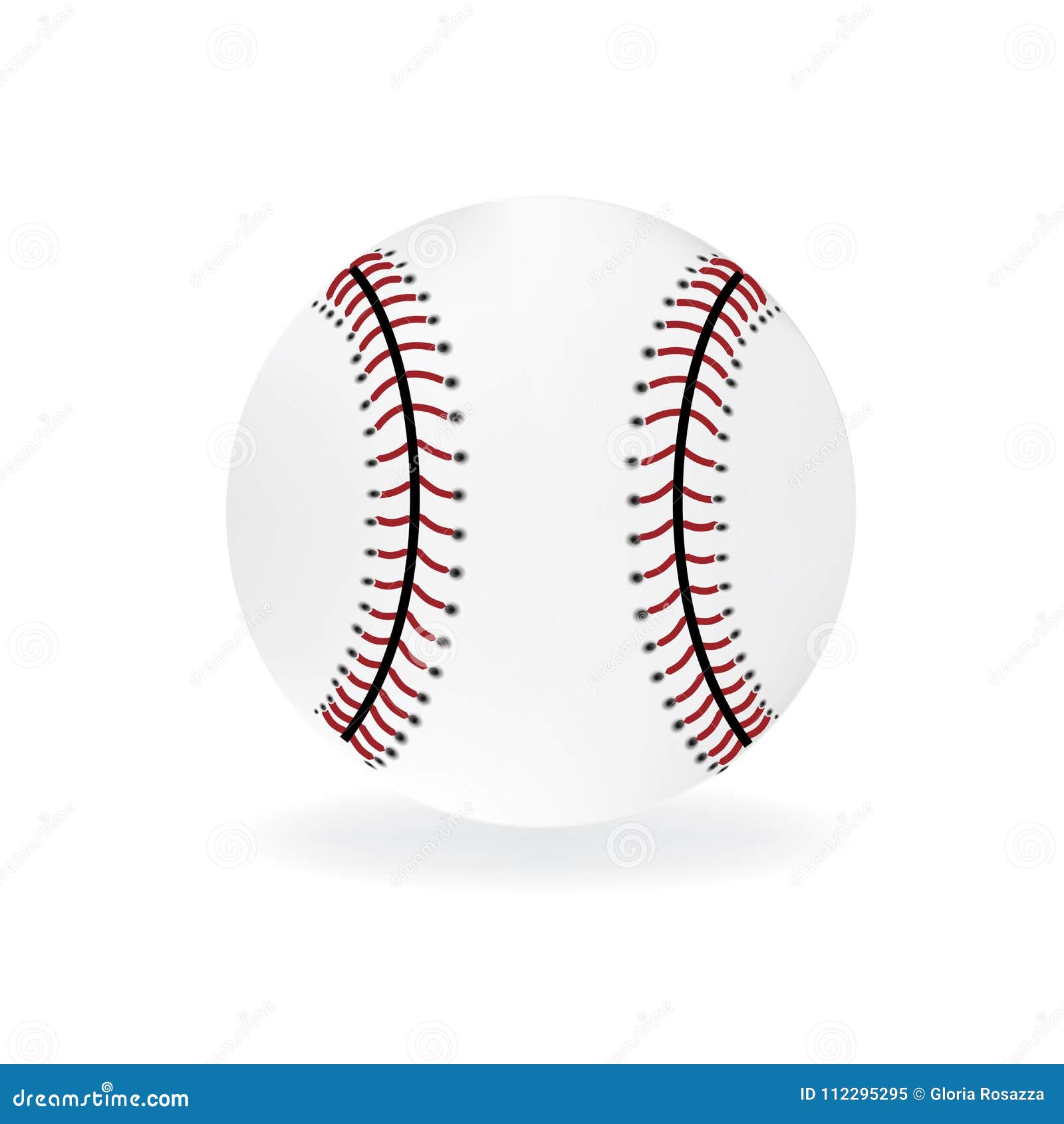 Baseball Ball on White Vector Design Logo Stock Vector - Illustration ...