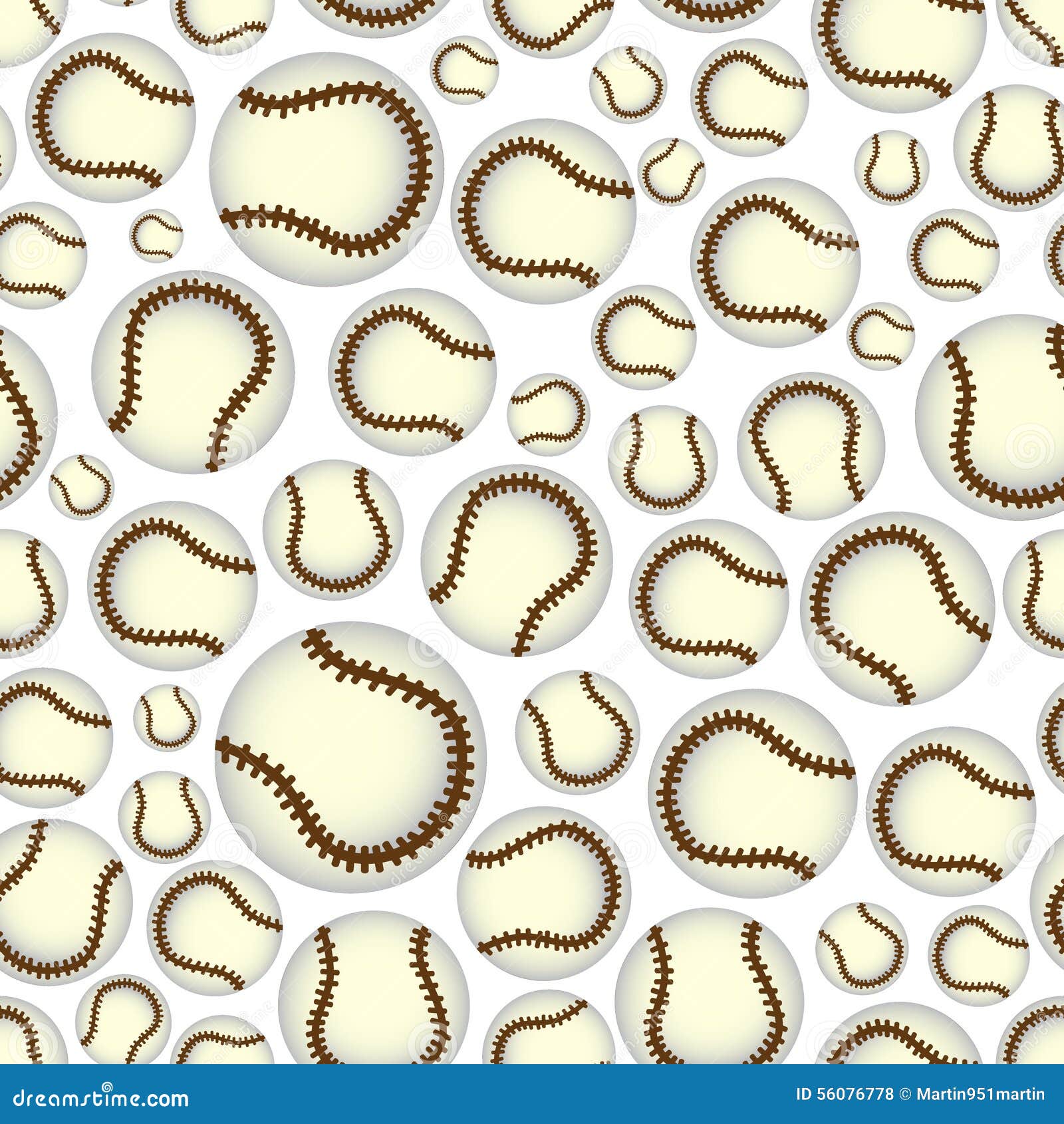 Baseball Balls Seamless Color Sport Pattern Eps10 Stock Vector ...