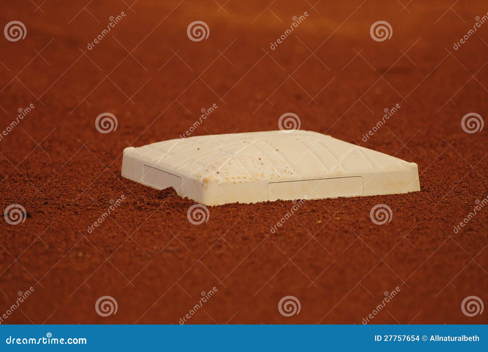Baseball Base on Dirt on Field Stock Photo - Image of base, sports ...