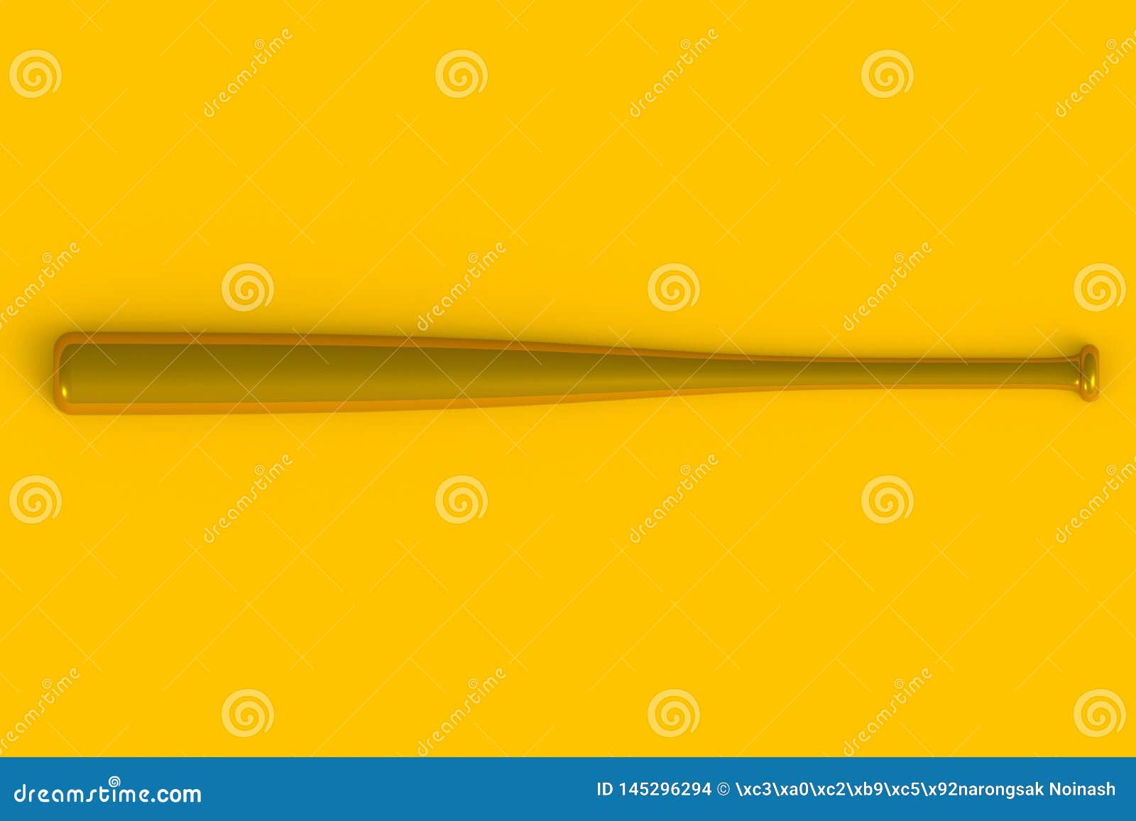 Baseball Bat Abstract Minimal Yellow Background, Sport Concept Stock ...
