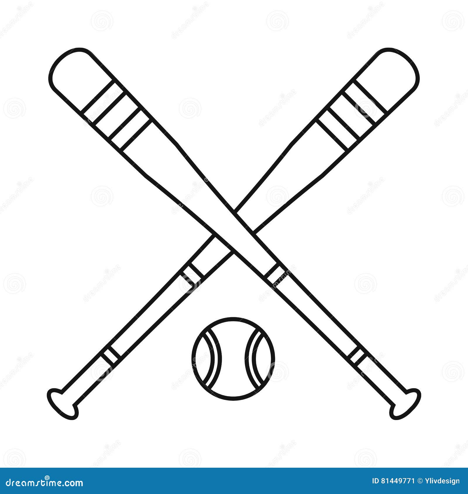 Baseball Bat Drawing Outline