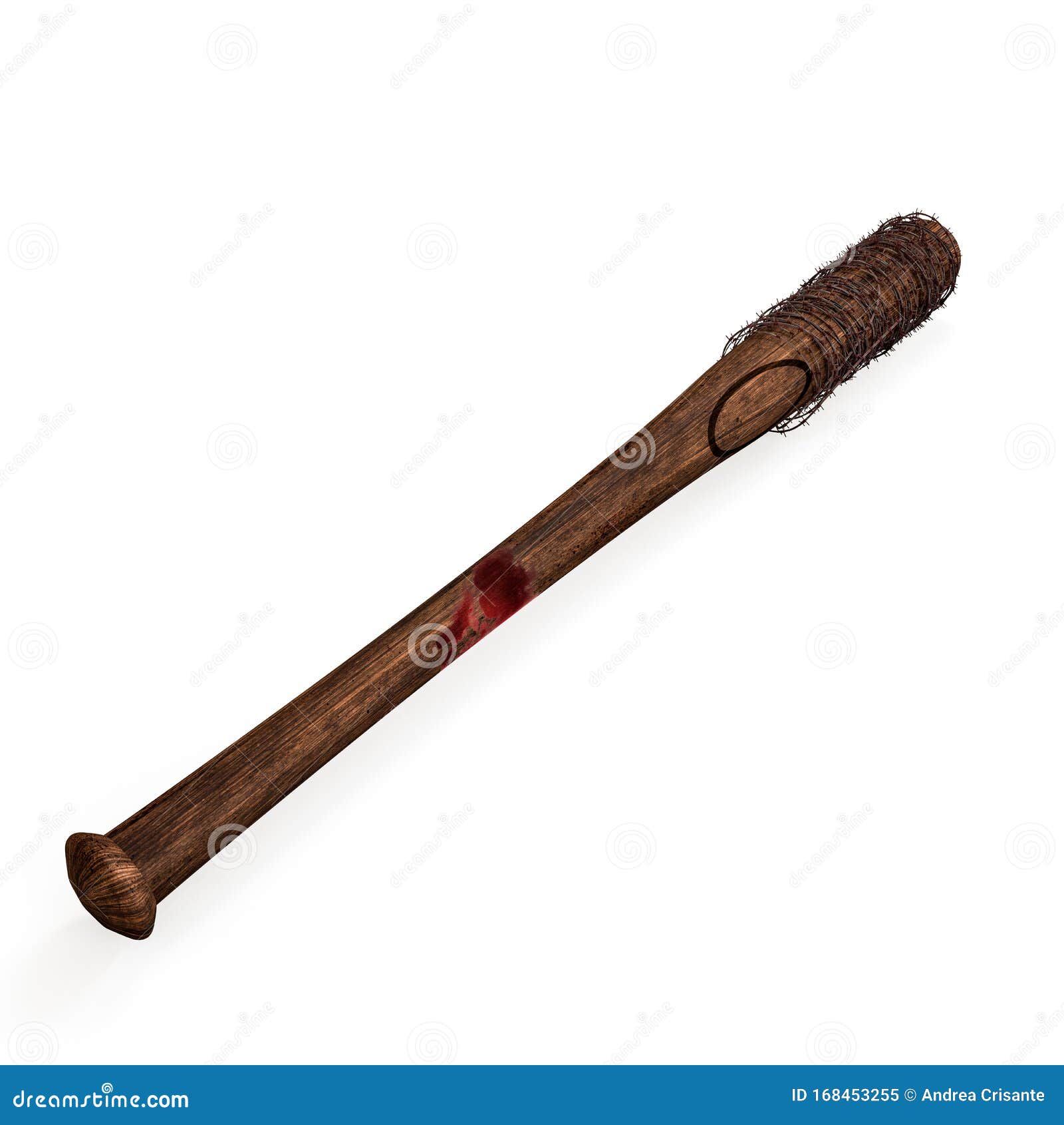 Baseball Bat with Barbed Wire Stock Illustration - Illustration of barb ...