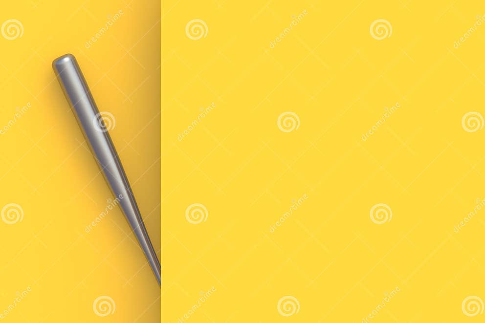 Baseball Bat Behind the Wall. Copy Space Stock Illustration ...