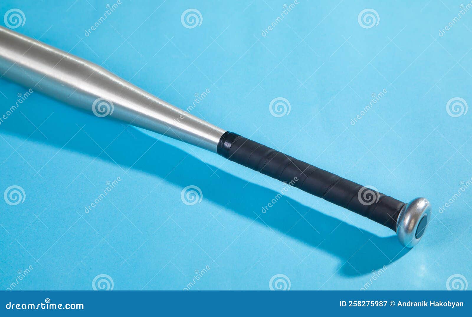 Baseball Bat on the Blue Background Stock Image - Image of equipment ...