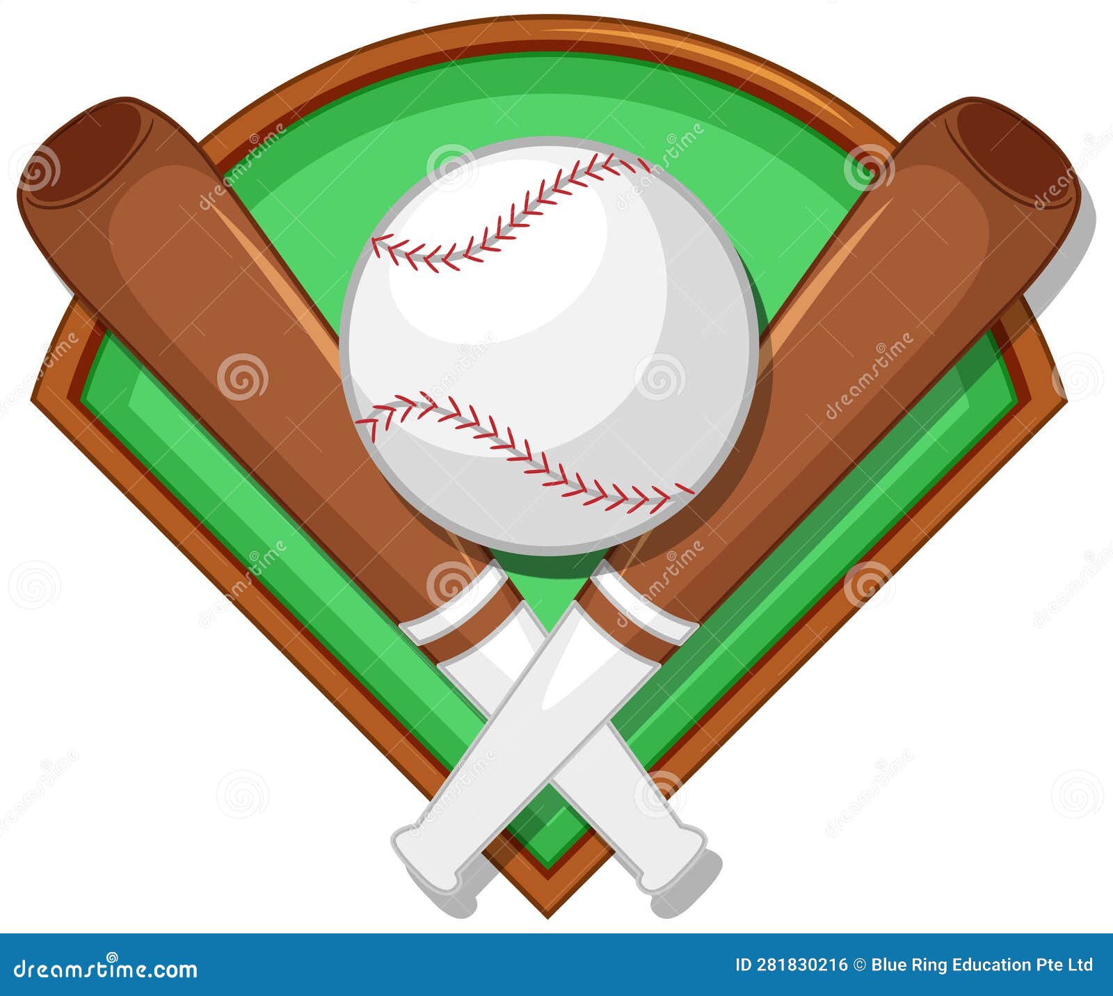 Baseball Bat Cross Vector stock vector. Illustration of baseball ...