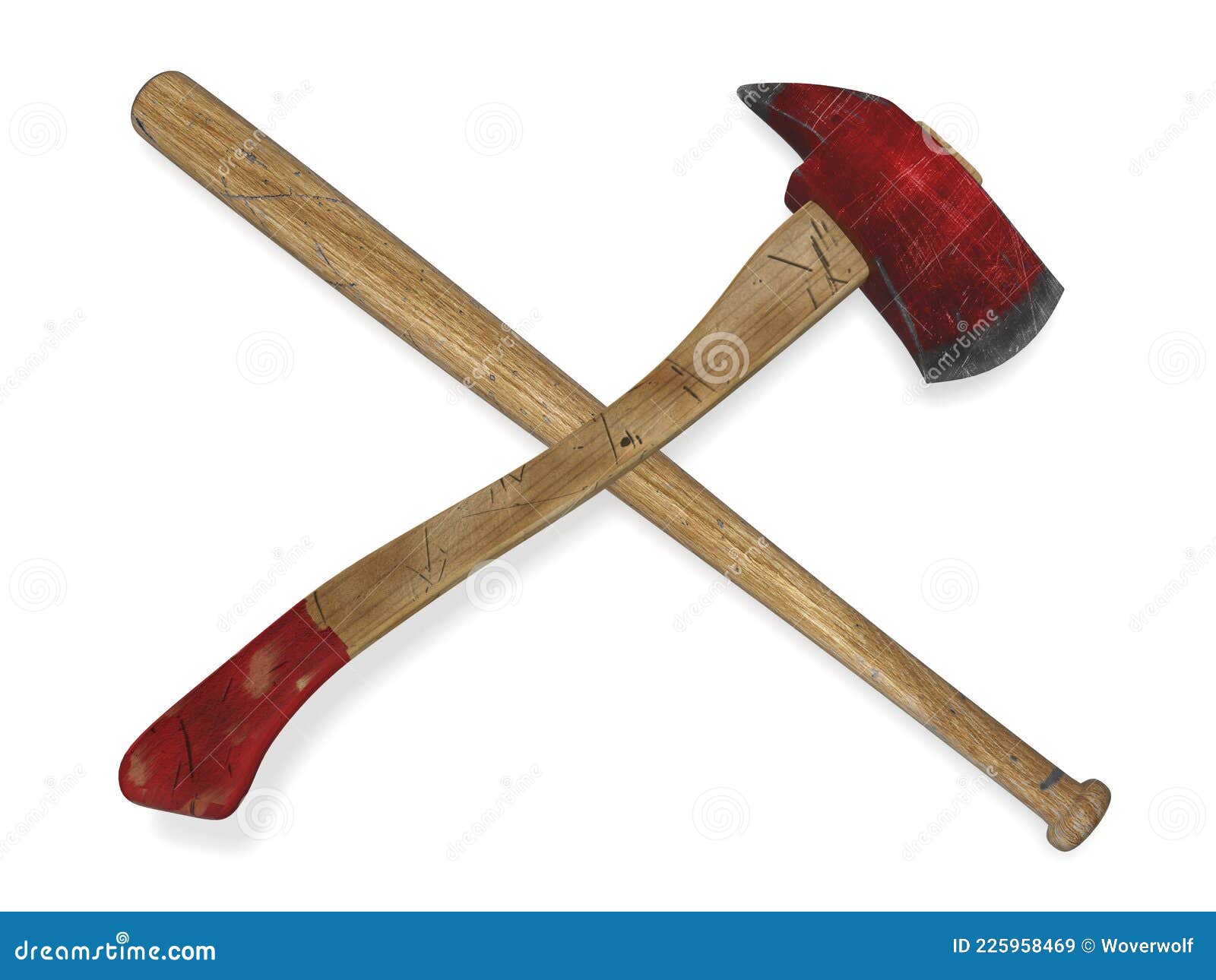 Crossed Firefighter Axes Behind Firefighting Symbol Stock Illustration ...