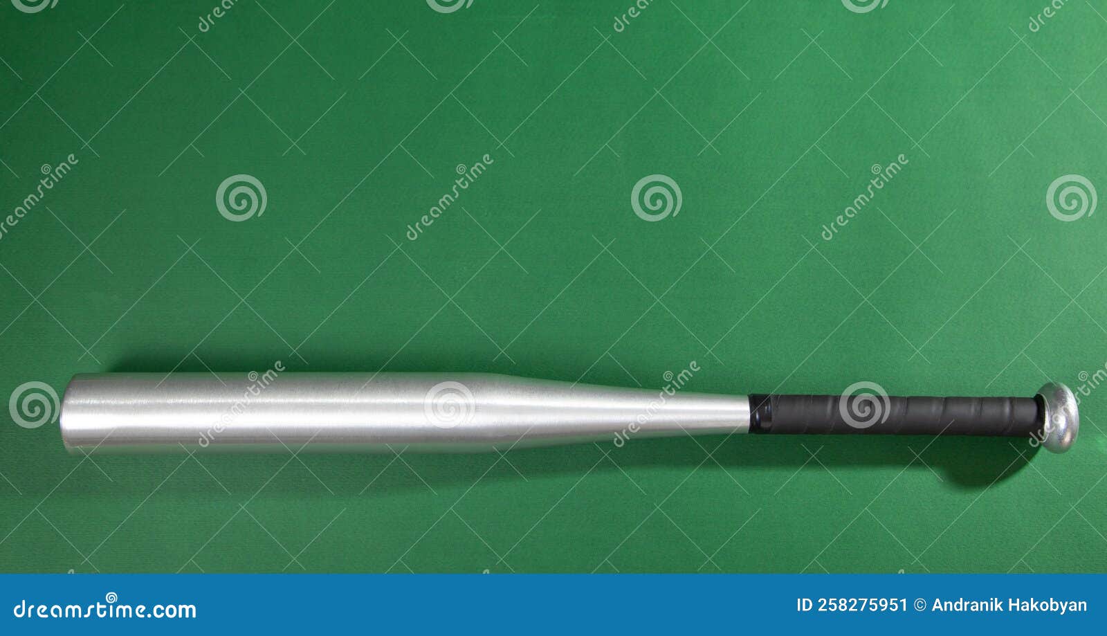 Baseball Bat on the Green Table Stock Image - Image of professional ...