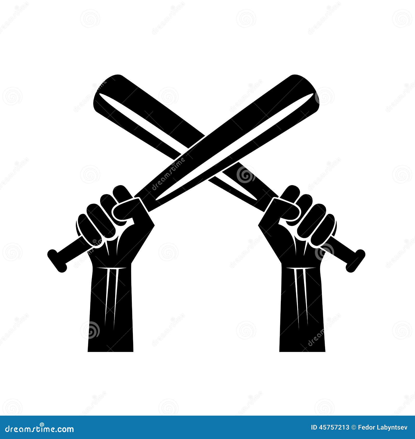 Baseball bat in his hands stock vector. Illustration of champion - 45757213