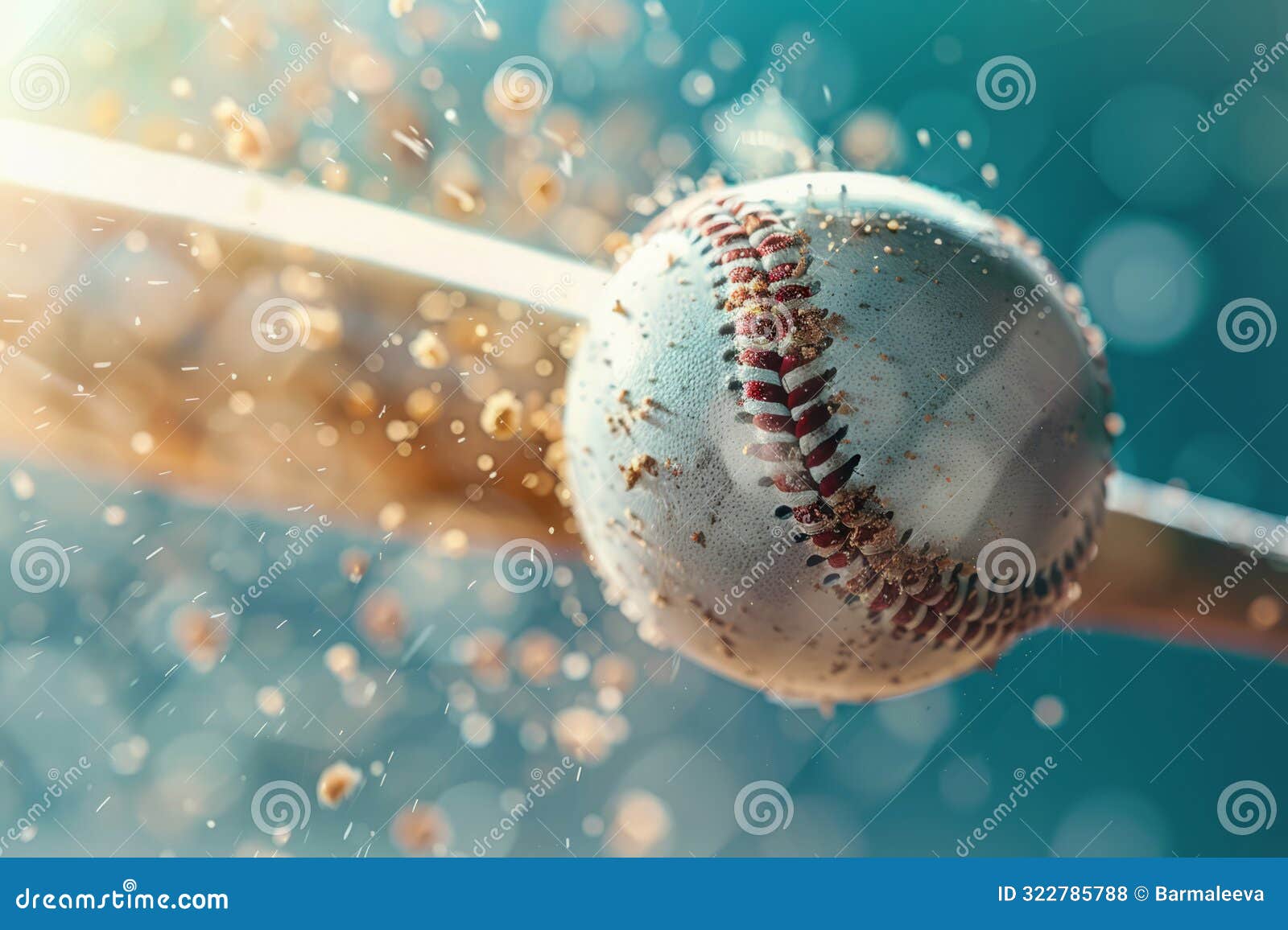 Baseball Bat Hitting Ball in Mid Air Stock Photo - Image of detail ...