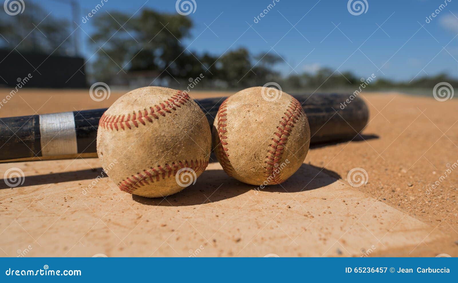 BASEBALL and BAT on HOME PLATE Stock Image - Image of sport, supplies ...