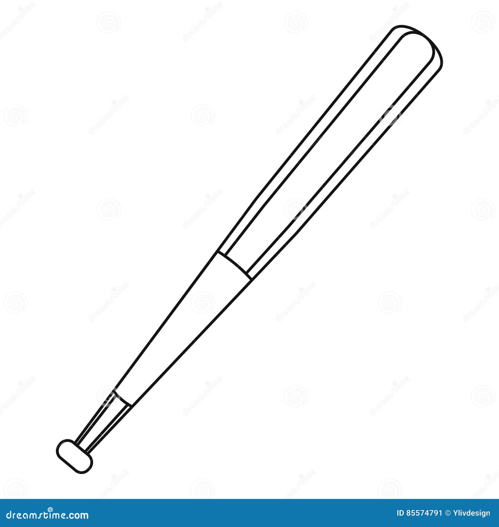 Baseball Bat Icon, Outline Style Stock Vector - Illustration of athlete ...