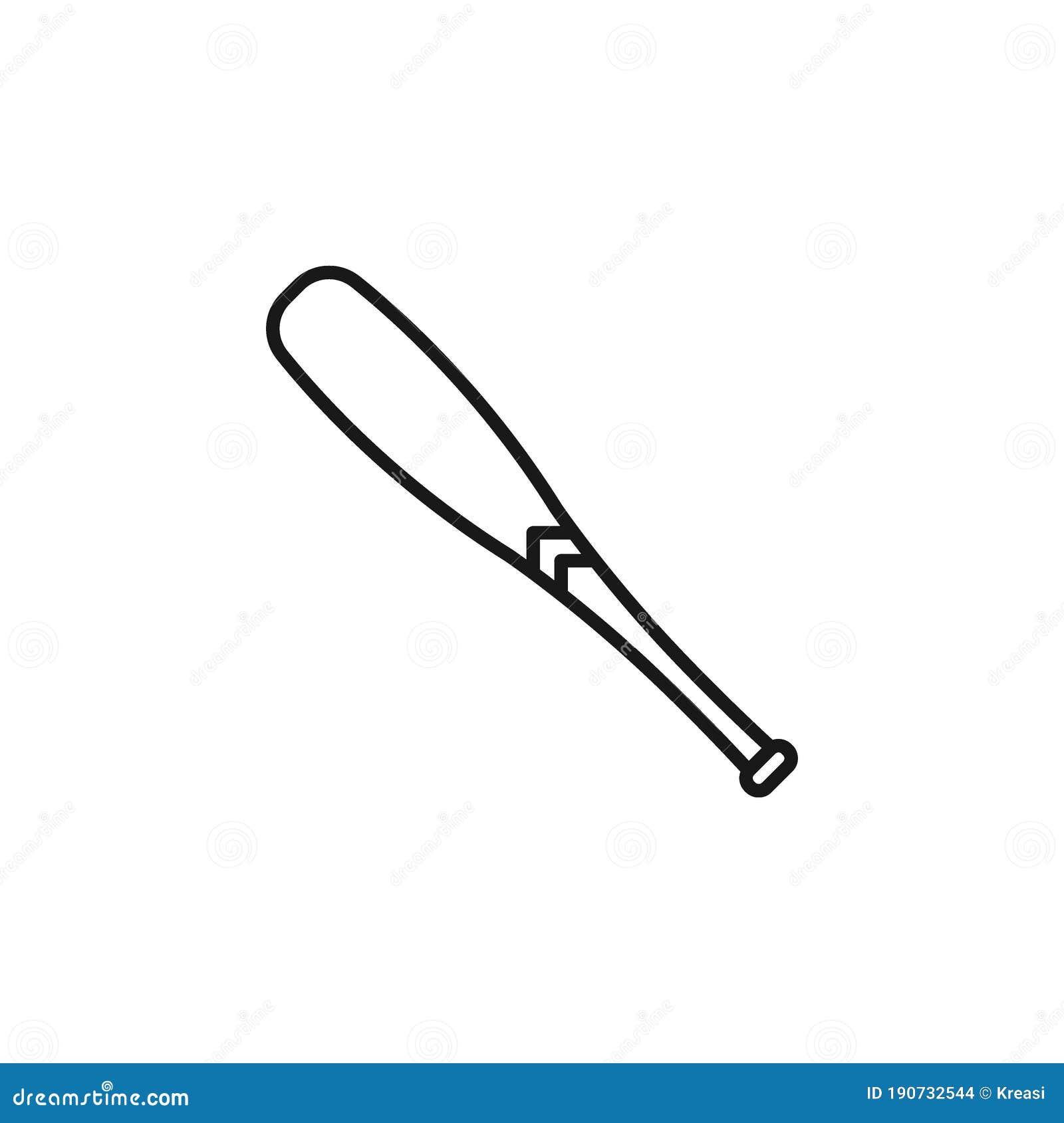 Baseball Bat Icon Vector Illustration Stock Vector - Illustration of ...