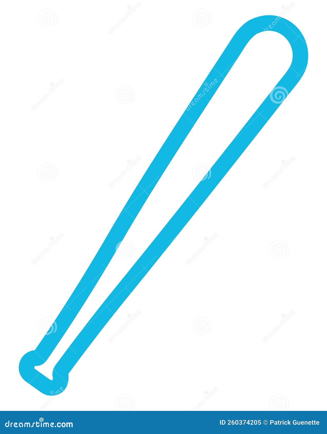 Baseball bat, icon stock vector. Illustration of design - 260374205