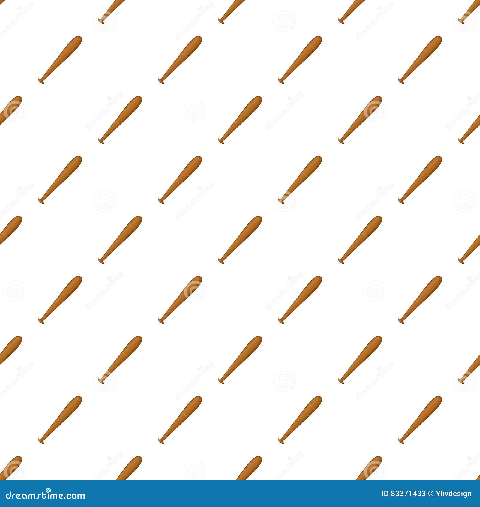 Baseball Bat Pattern, Cartoon Style Stock Vector - Illustration of ...