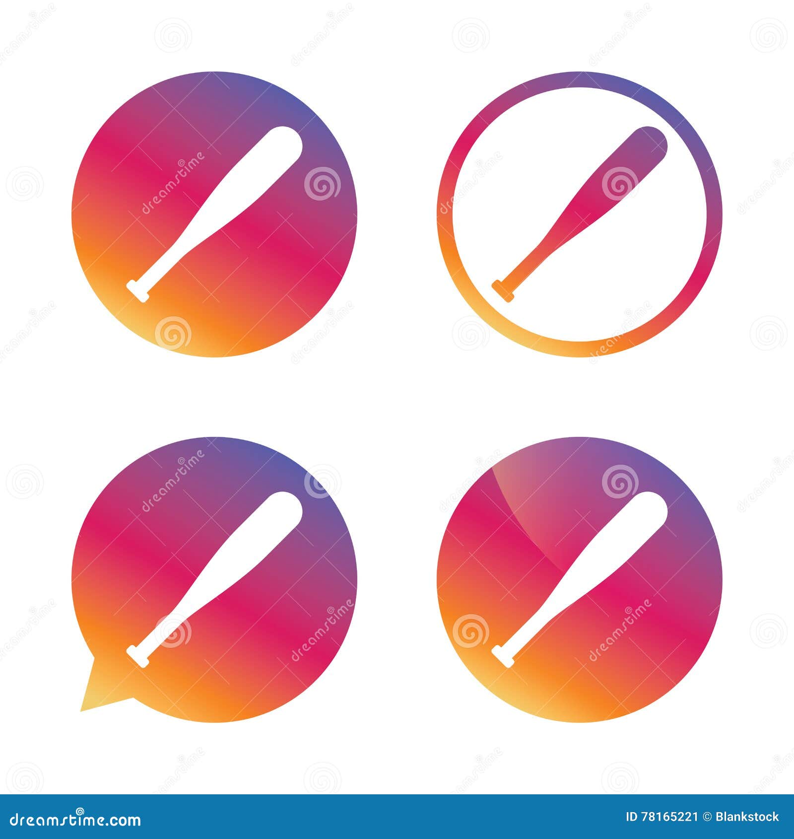Baseball Bat Sign Icon. Sport Symbol. Stock Vector - Illustration of ...