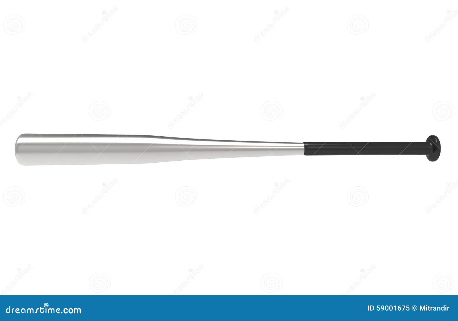 Baseball Bat - Silver - Side View Royalty-Free Stock Photo ...