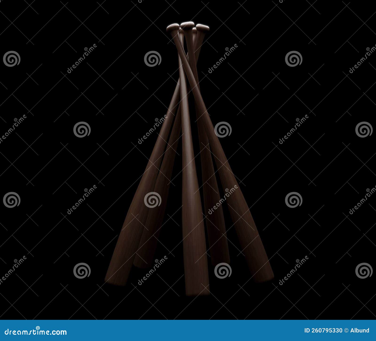 Baseball Bat Standing Stack Stock Illustration - Illustration of shot ...