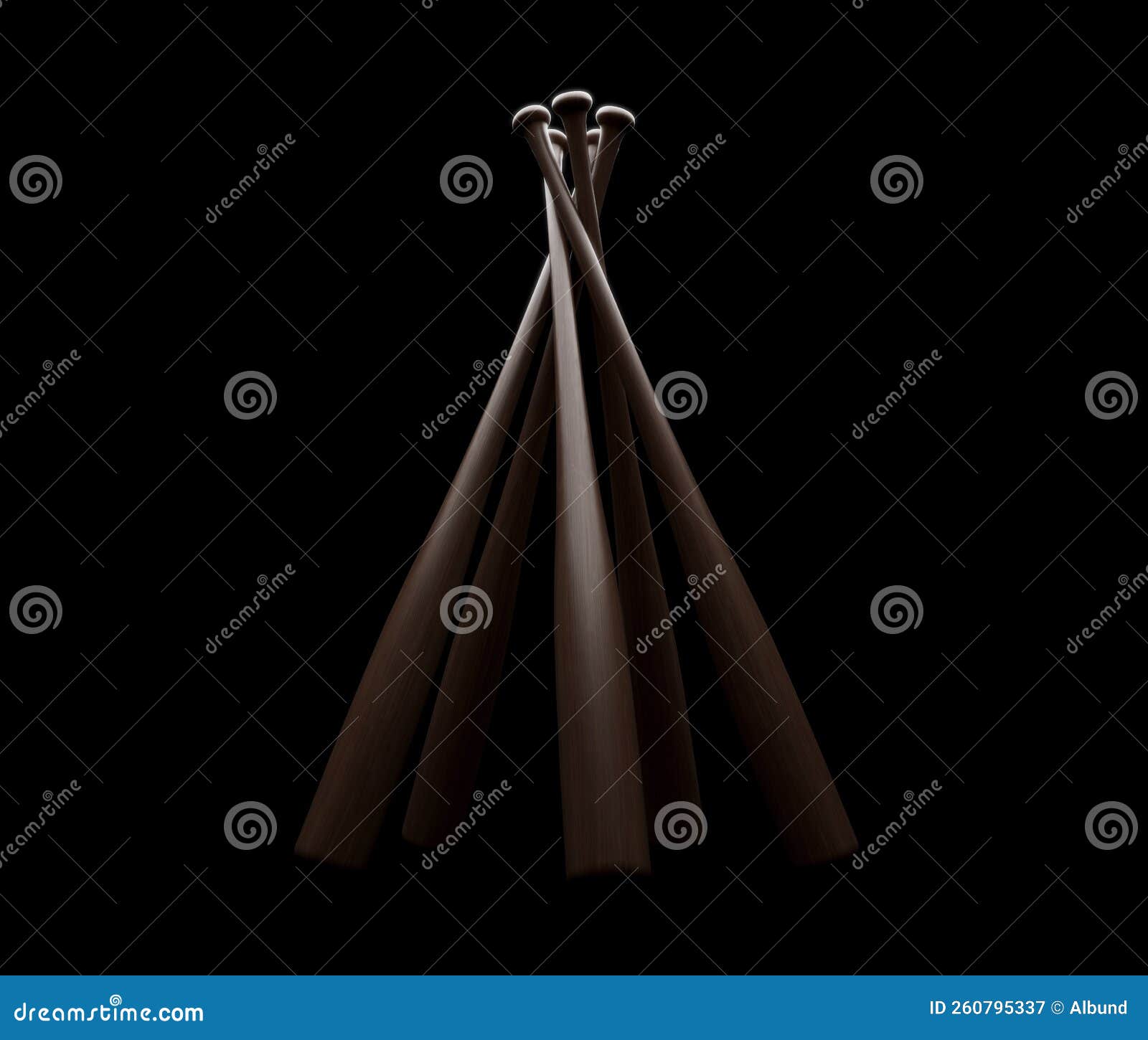 Baseball Bat Standing Stack Stock Illustration - Illustration of ...