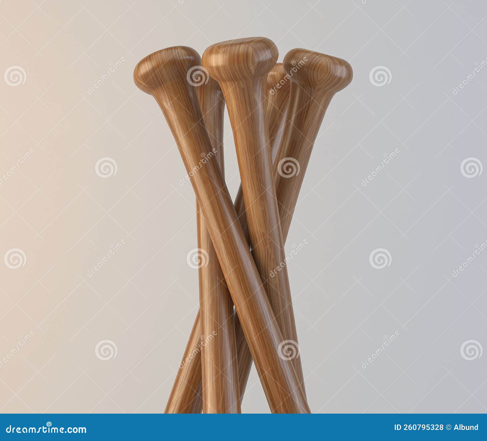 Baseball Bat Standing Stack Stock Illustration - Illustration of ...