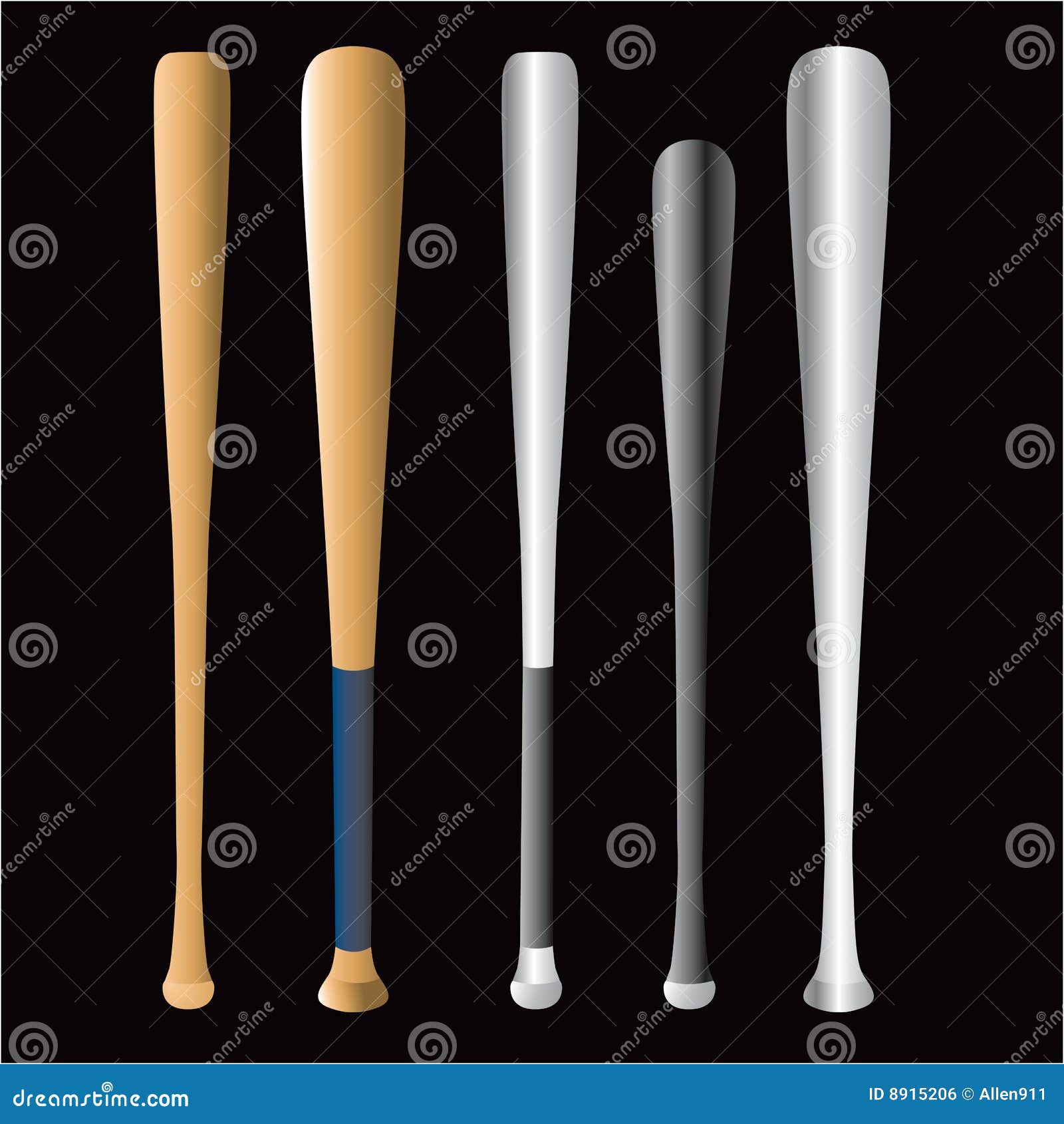 Baseball Bats Cartoon Vector | CartoonDealer.com #25302523