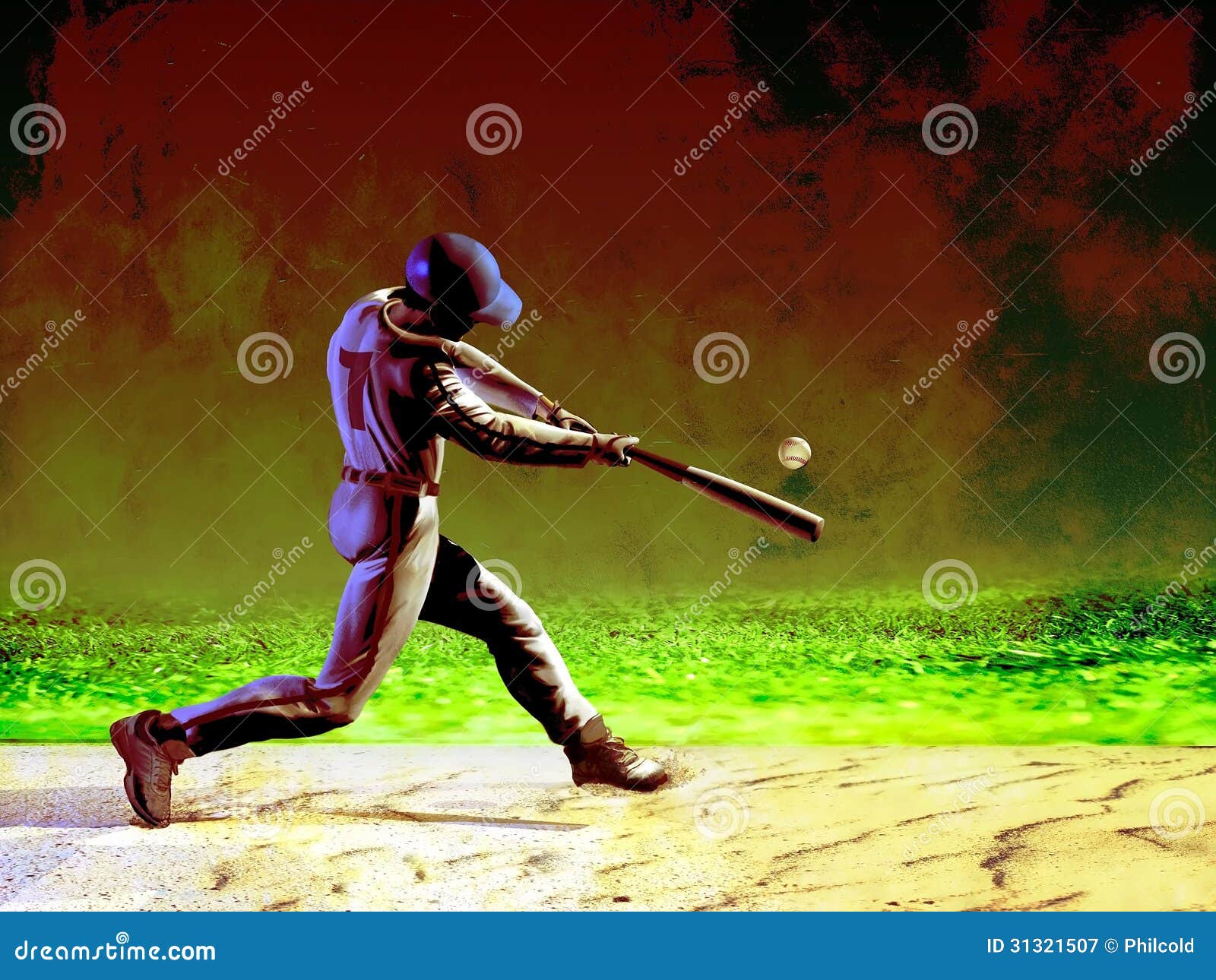 Baseball Batter Player Hitting Drawing Royalty-Free Stock Photography ...
