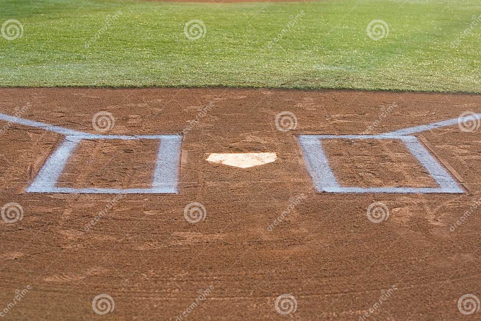 Baseball Batters Box stock image. Image of turf, angle - 15025797