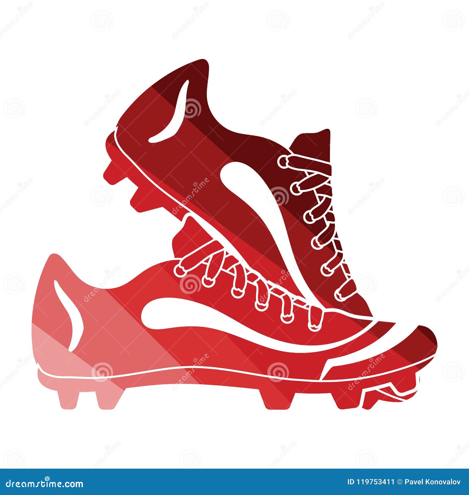 Baseball boot icon stock vector. Illustration of design - 119753411