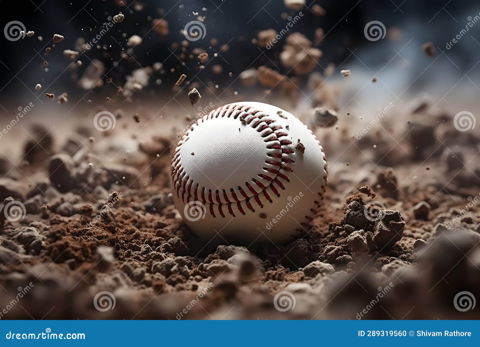 Ball Bouncing on Ground in Slow Motion. AI Generated Stock Illustration ...