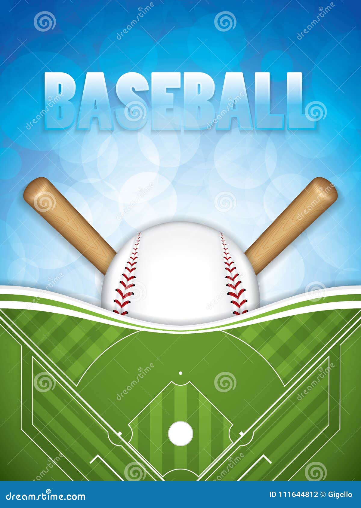 Baseball brochure vector stock vector. Illustration of regulation ...